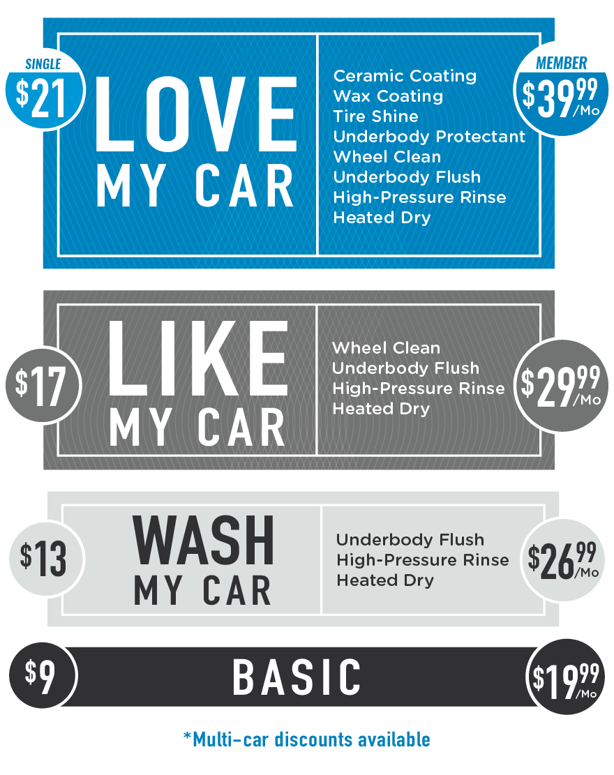 Pricing - Unlimited Car Wash | Everclean Car Wash